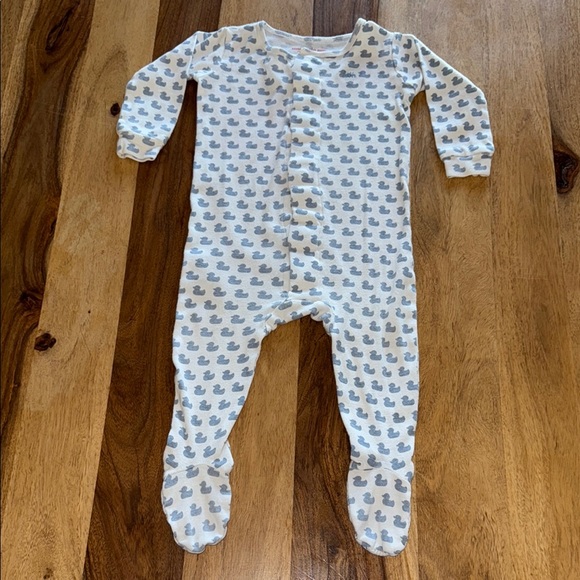 Magnetic Me | Pajamas | Magnetic Me White With Blue Rubber Ducks Footed ...
